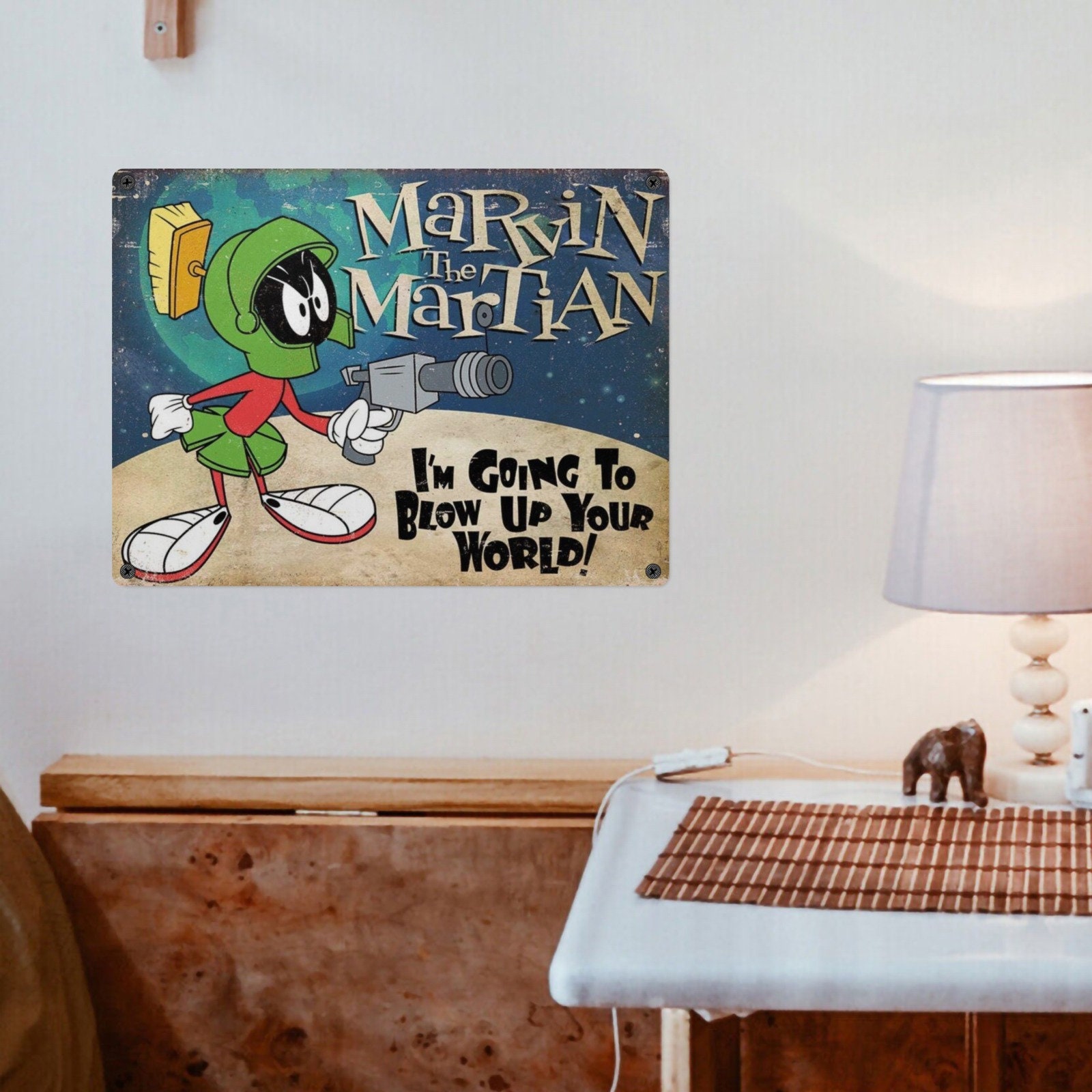 Marvin the Martian Vintage Style Aluminum Sign - Etsy