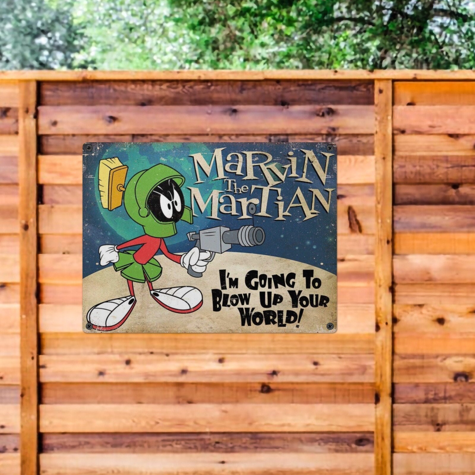 Marvin the Martian Vintage Style Aluminum Sign - Etsy