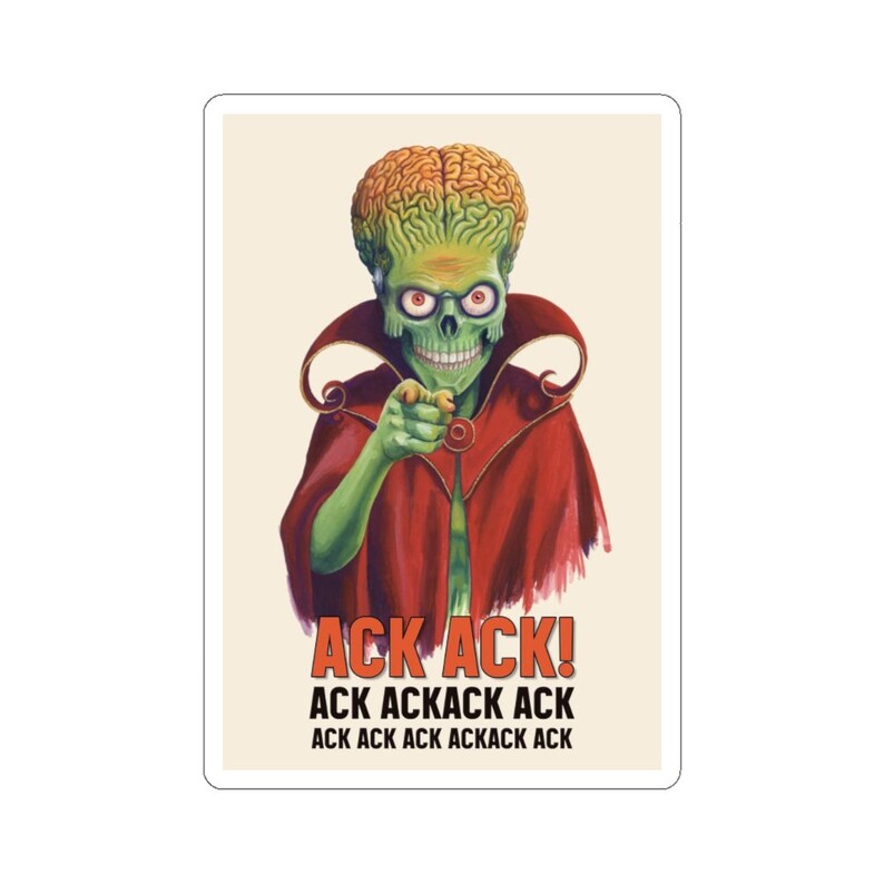 Ack Ack Mars Attacks Recruitment Kiss-cut Stickers - Etsy