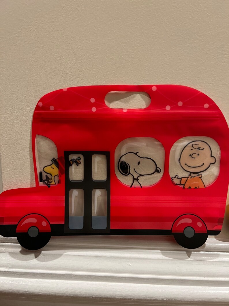 Peanuts School Bus Ziplock - Etsy