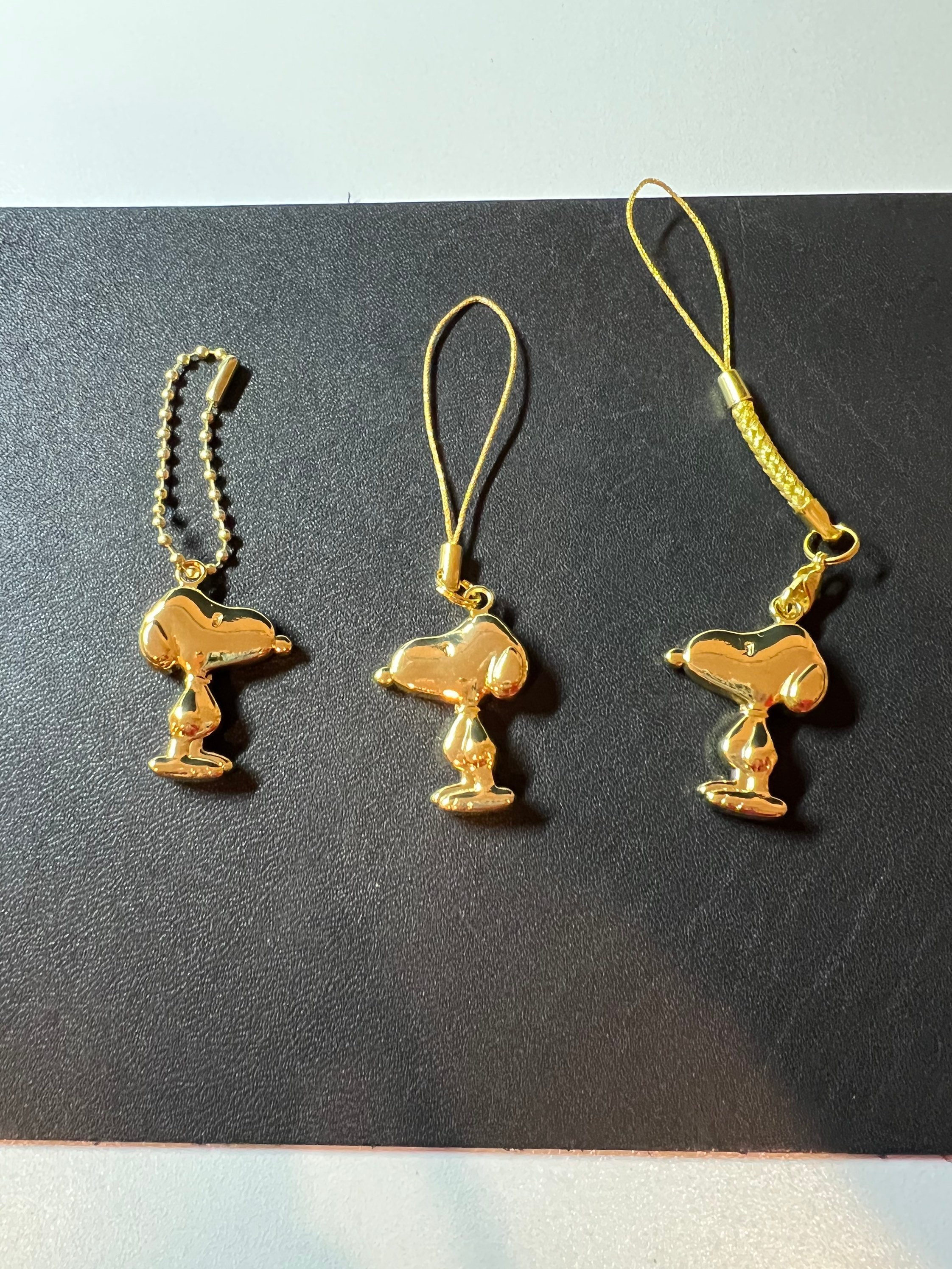 Snoopy Gold Charm - Etsy