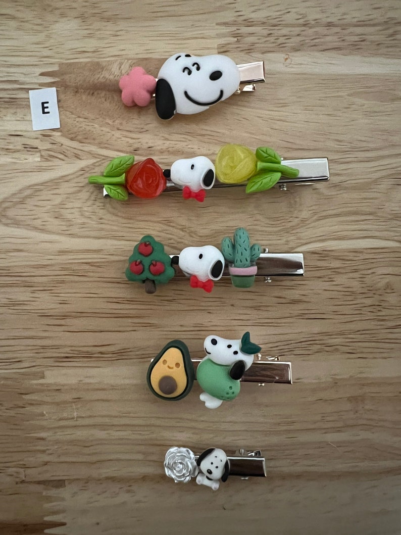 Snoopy Hair Clips - Etsy