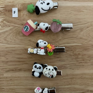 Snoopy Hair Clips - Etsy