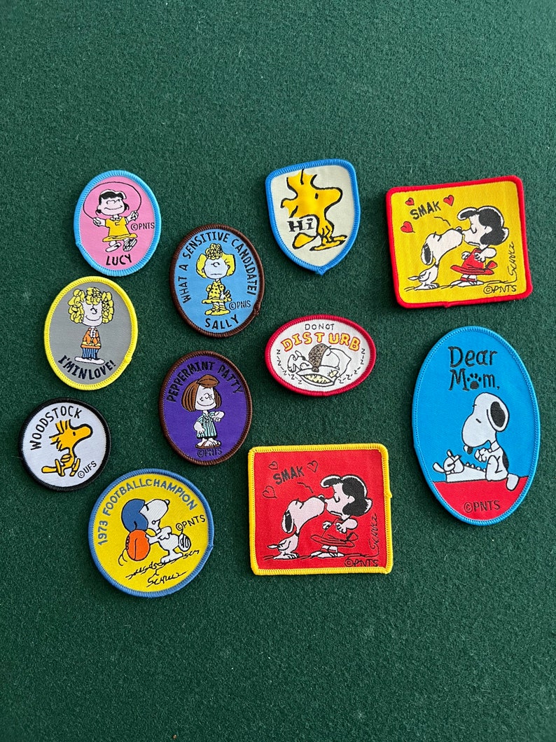 Peanuts/ Snoopy Sew on Patches - Etsy