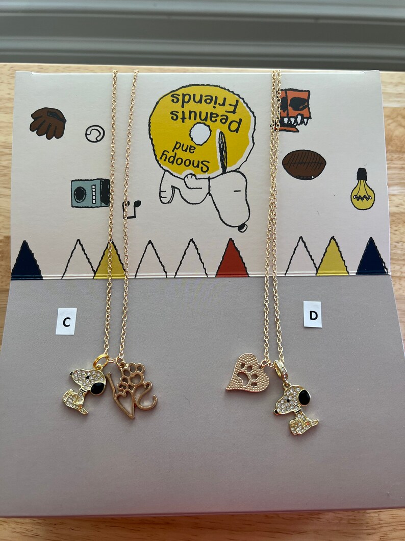 Snoopy Charm Necklace - Etsy