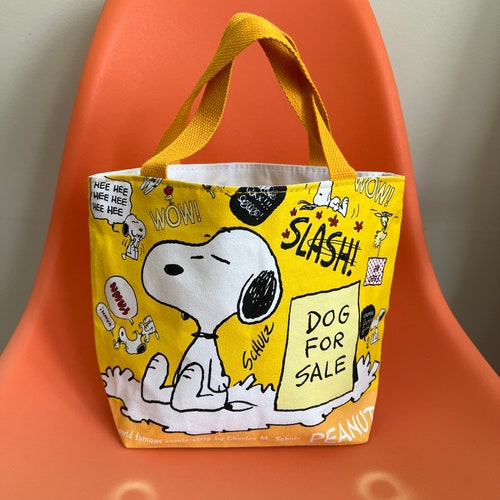 Snoopy Tote Bag Snoopy Linen Bag Snoopy Reusable Shopping - Etsy