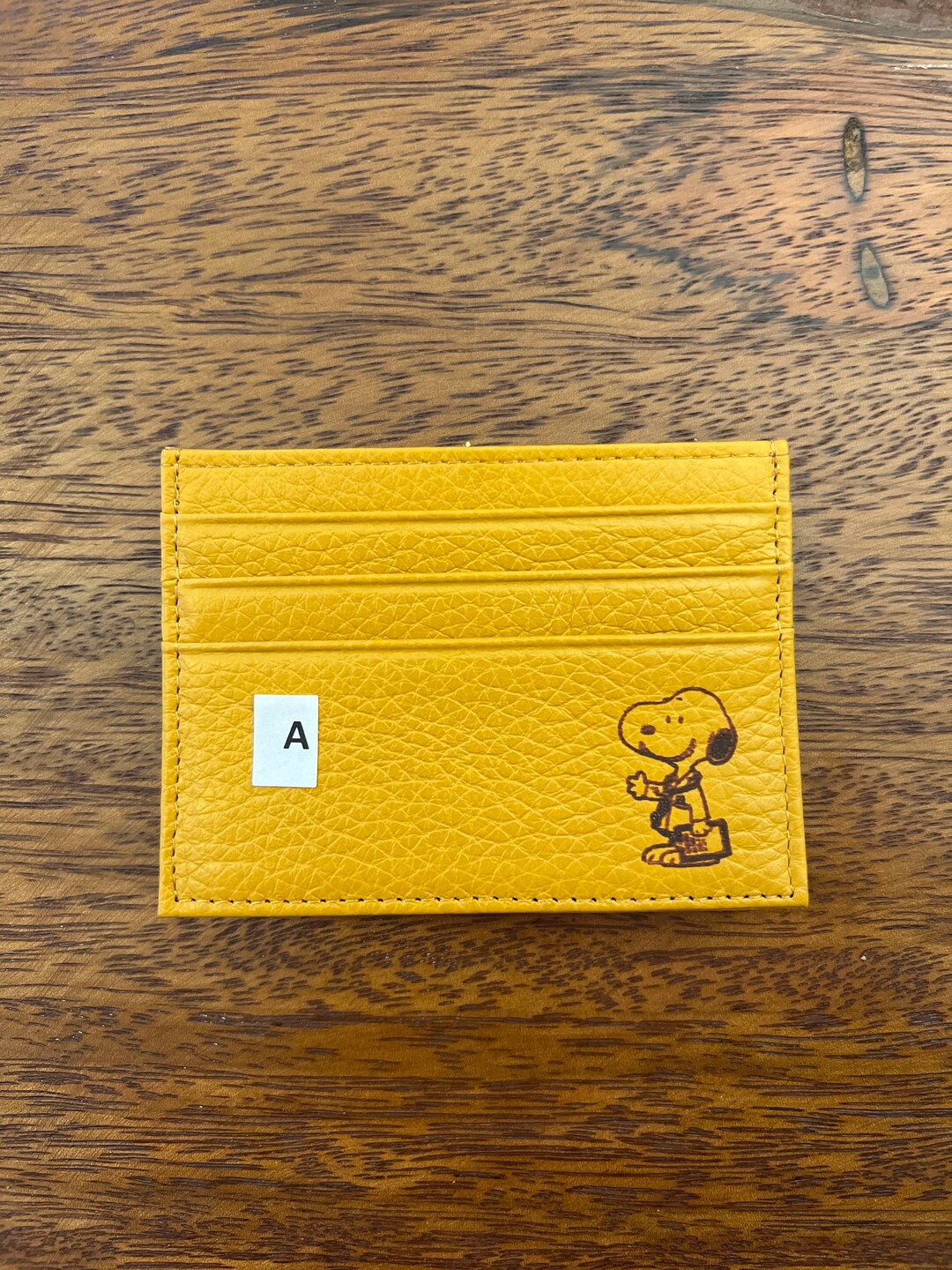 Snoopy Fine Genuine Leather Card Holder, With Clasp or Snoopy Charm ...