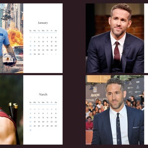 Ryan Reynolds 2024 Calendar - Etsy