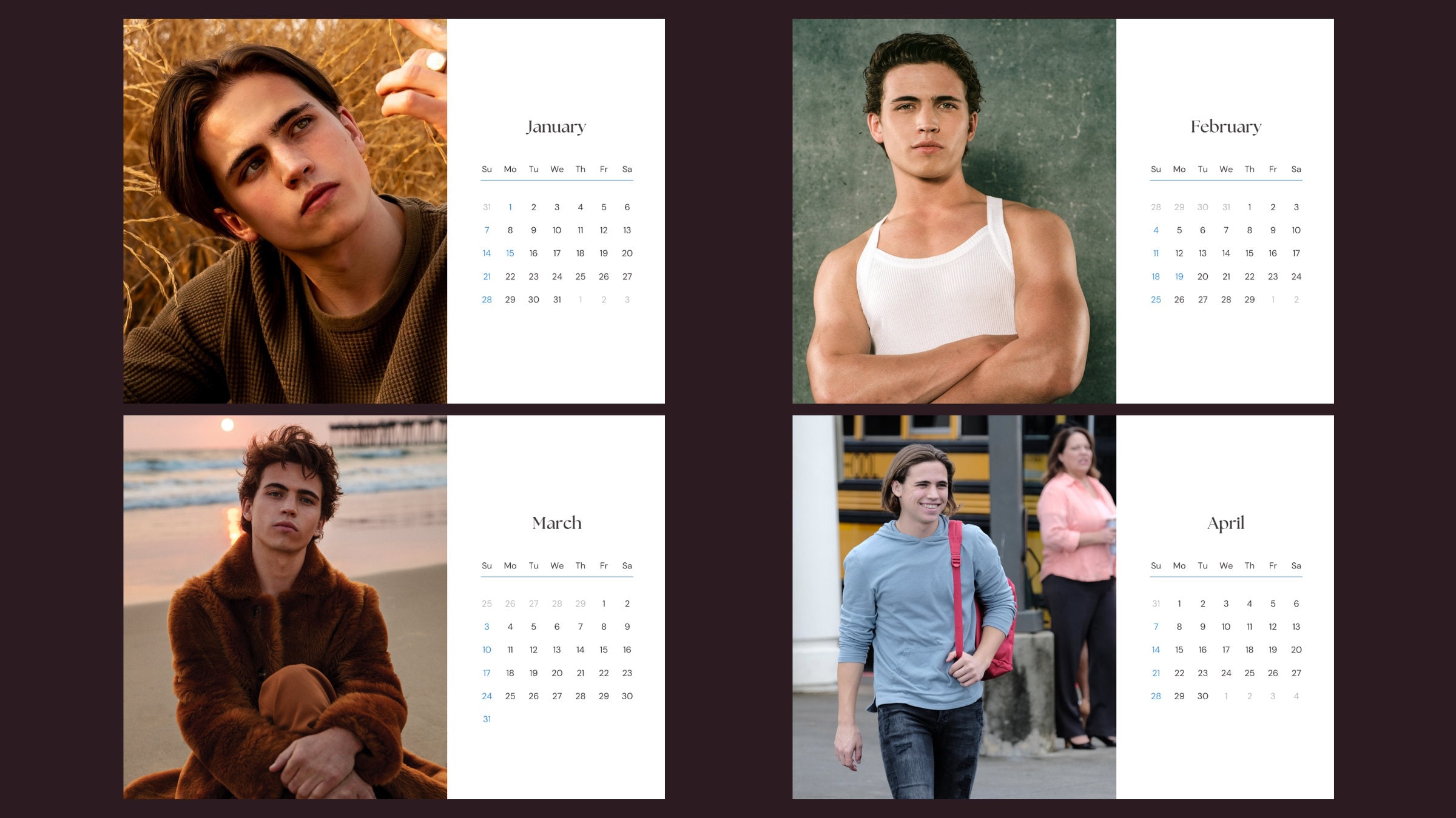 Tanner Buchanan 2024 Calendar - Etsy