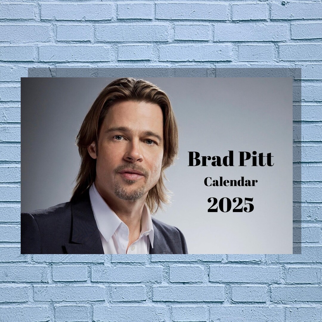 Brad Pitt 2025 Calendar Printable - Etsy UK