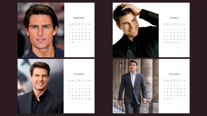 Tom Cruise 2024 Calendar - Etsy Denmark