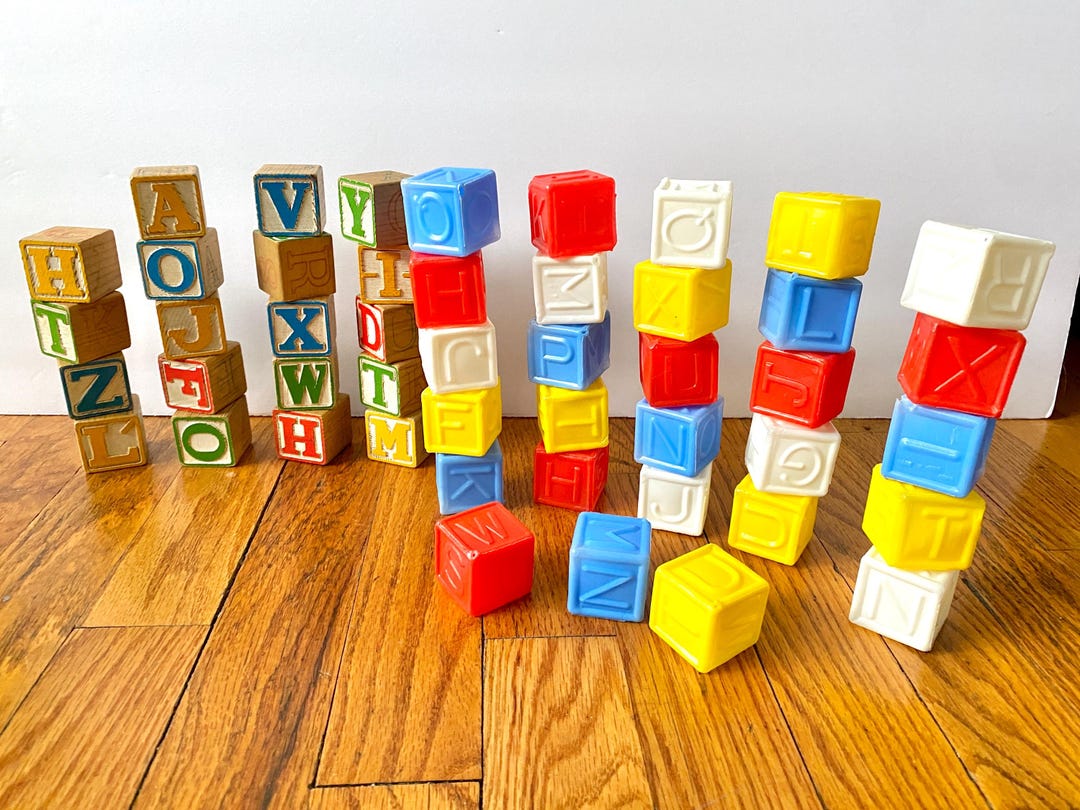 Box Full of Vintage Blocks - Etsy