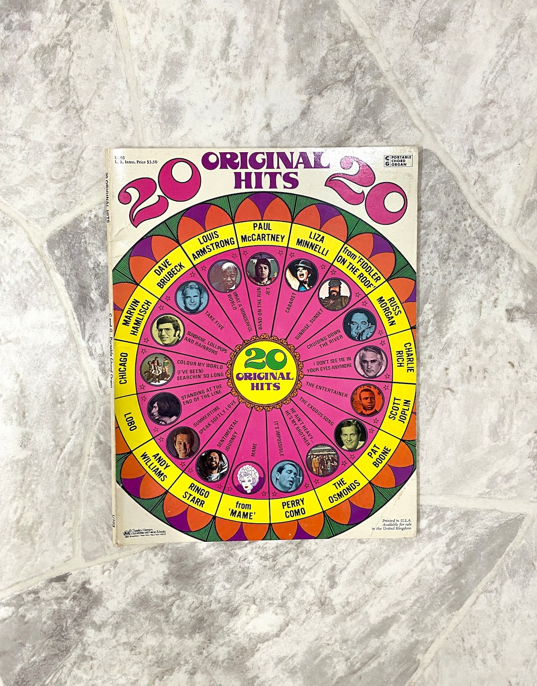 Vintage 20 Original Hits Sheet Music Book Psychedelic Groovy Cover - Etsy