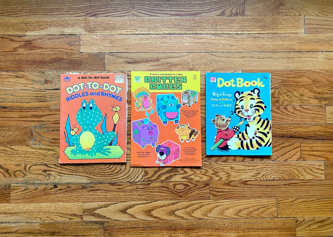 Vintage 60s/70s Children's Activity Books Drawing Books Set of 3 - Etsy