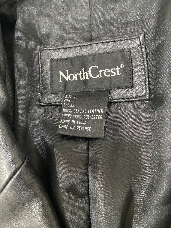 NorthCrest Black Leather Jacket Genuine Leather Brand… - Gem