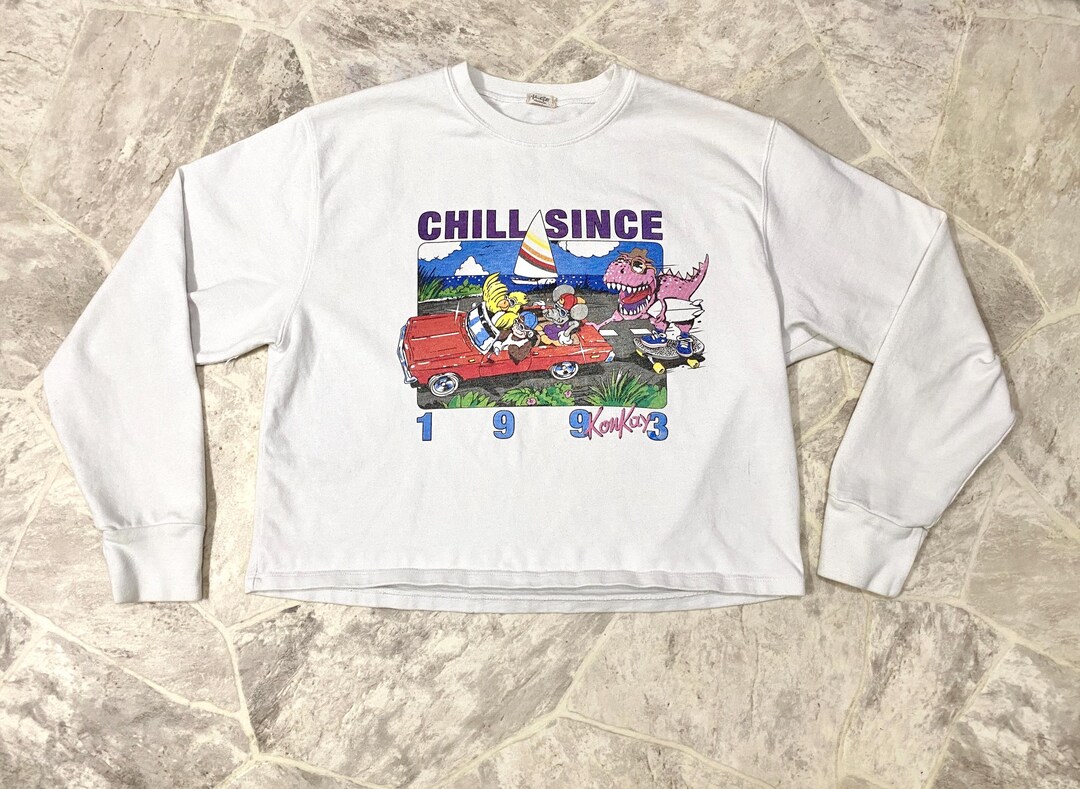 Vintage John Galt Chill Since 1993 Long Sleeve Crop Shirt Sweatshirt - Etsy