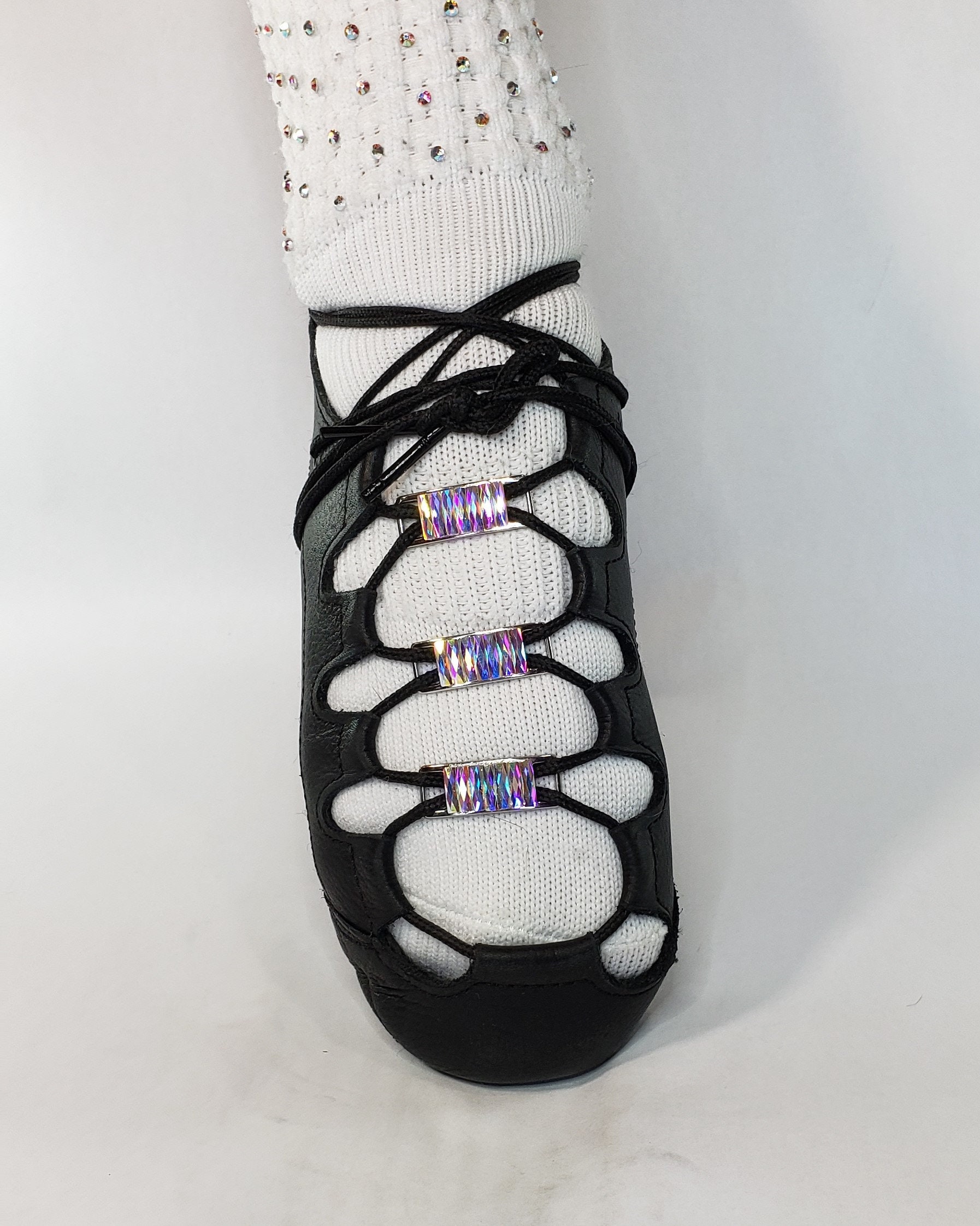 Irish Dance Soft Shoe Buckles. Comfortable. AB Baguette Crystals on ...