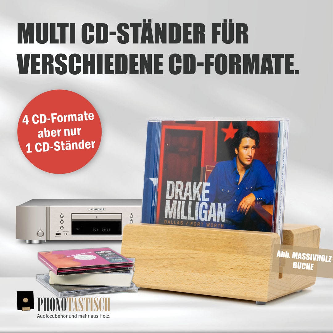Multi-talented CD Shelf, CD Stand for up to 4 Different CD Sizes - Etsy