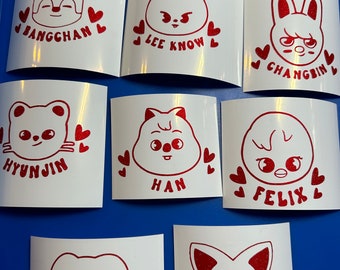 STRAY KIDS Hangul LIGHTSTICK Decals / Nachimbong /light Stick Stickers ...