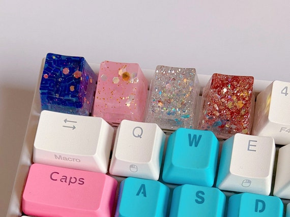 Glitter &beads keycaps para teclado mecánico - Etsy España