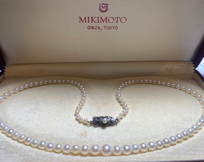 Gorgeous Mikimoto Akoya Graduated Pearl Necklace - Etsy