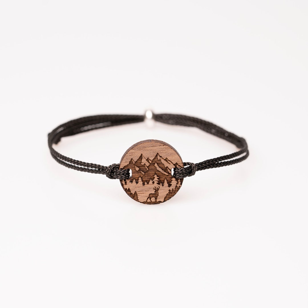 Berg & Hirsch Bracelet Made of Walnut, Personalized, Wooden Jewelry ...