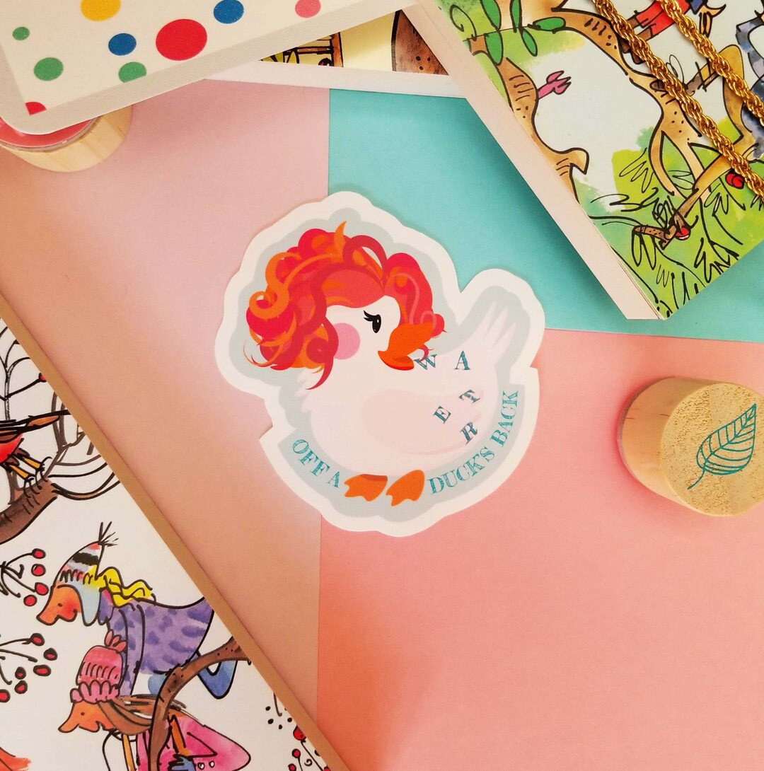 Water off a Ducks Back Vinyl Sticker, Drag Race Sticker, Rupaul Drag ...