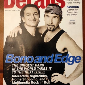 U2 Details Magazine February 1994 - Etsy