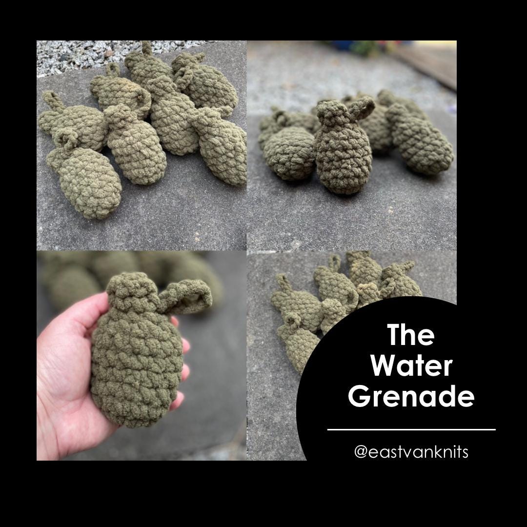 Hand Crocheted Toy, Water Balloons, Summer Fun - the Water Grenade - Etsy