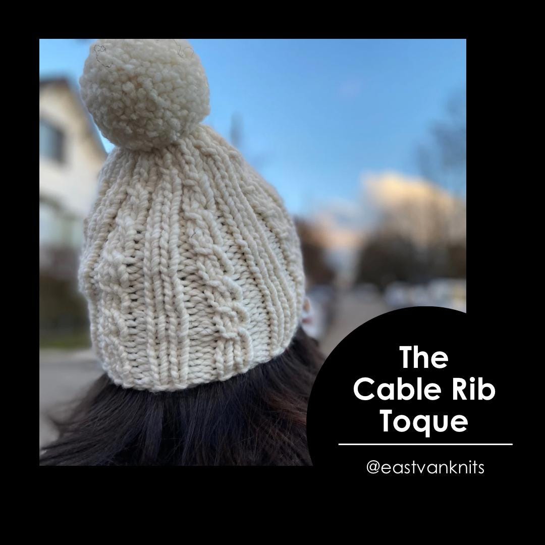Hand Knit Toque, Custom Colour - the Cable Rib Toque - Etsy