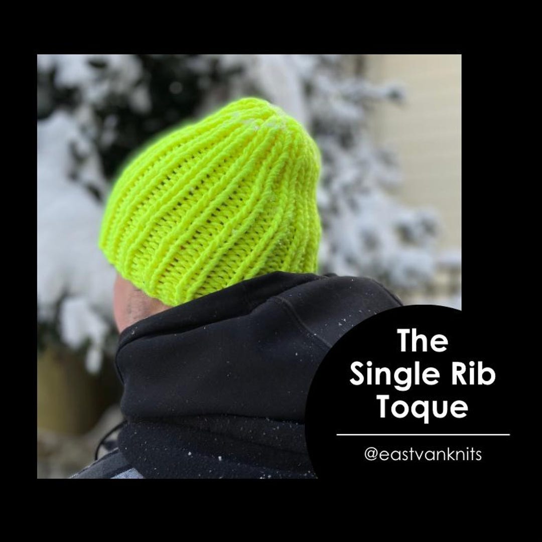 Hand Knit Toque, Custom Colour - the Single Rib Toque - Etsy