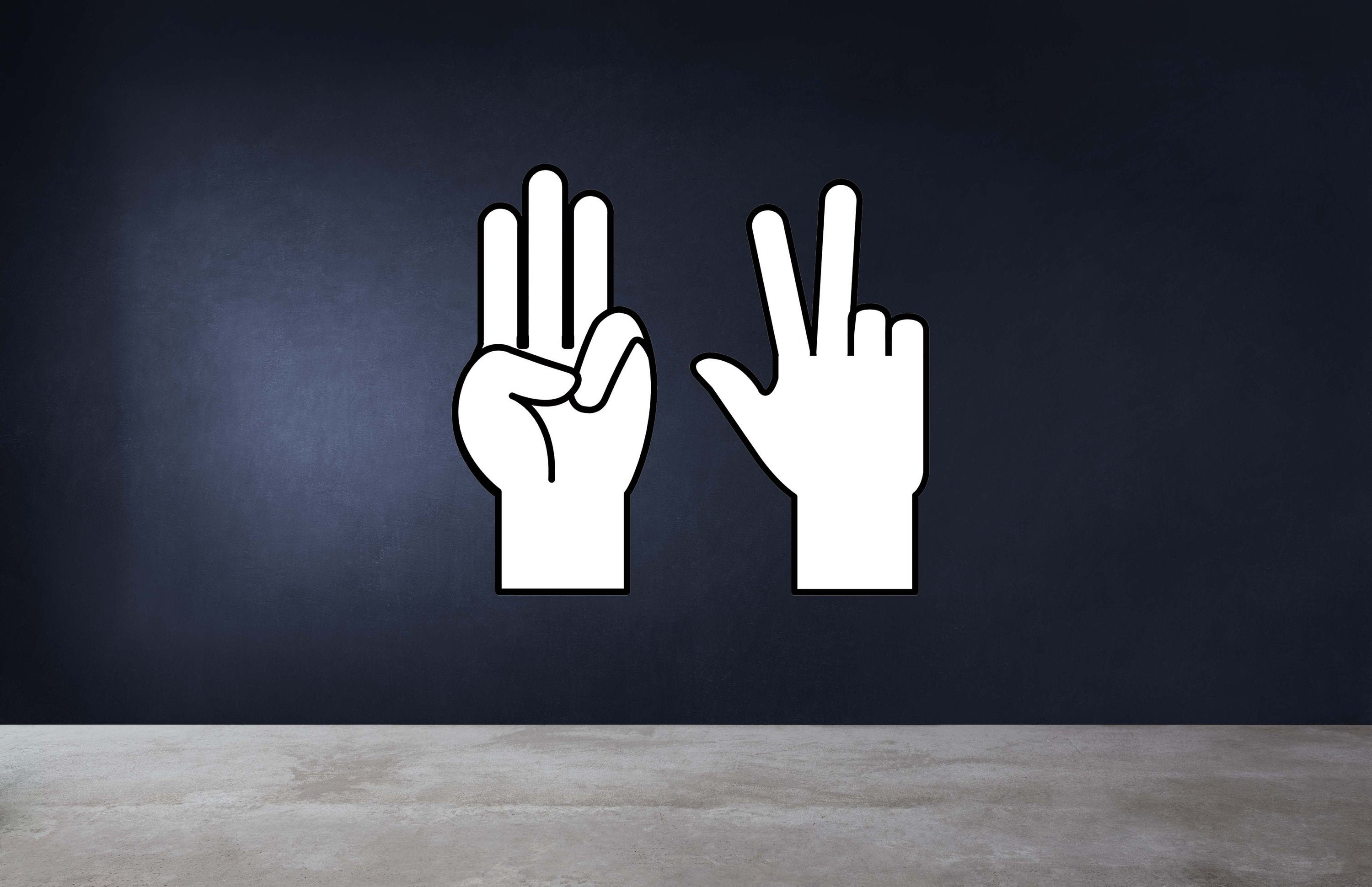 Three Fingers Sign Svg Three Finger Salute Svg Three | Etsy