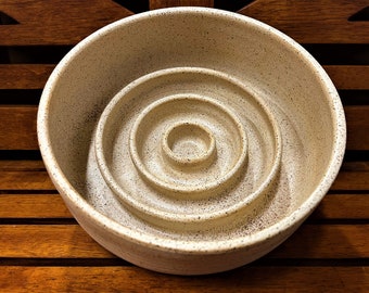 Ceramic Slow Feeder Dog Bowl | Etsy