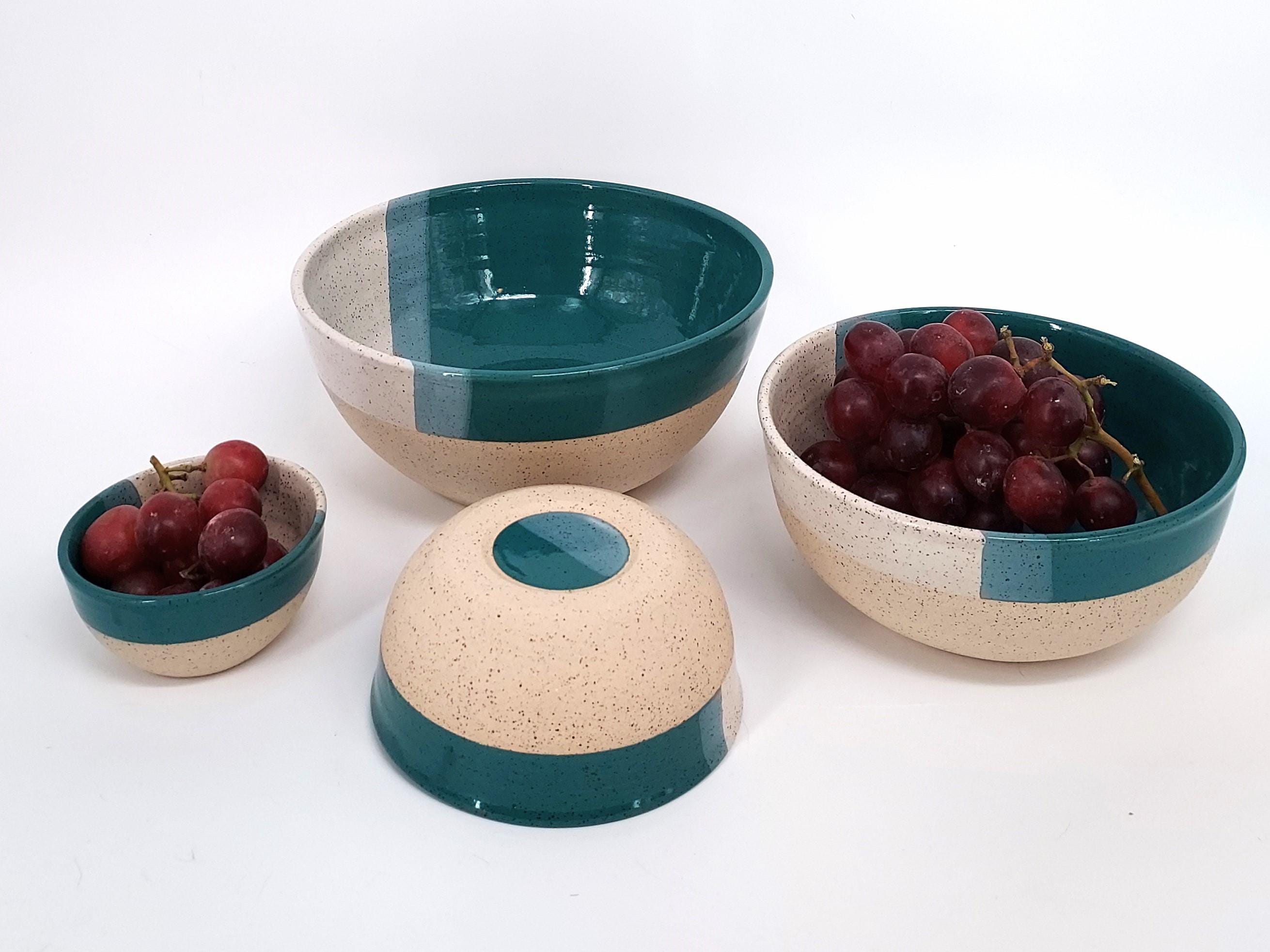 4 Piece Nesting Bowl Set - Handmade Ceramic Dish Ware - Nesting Bowls ...