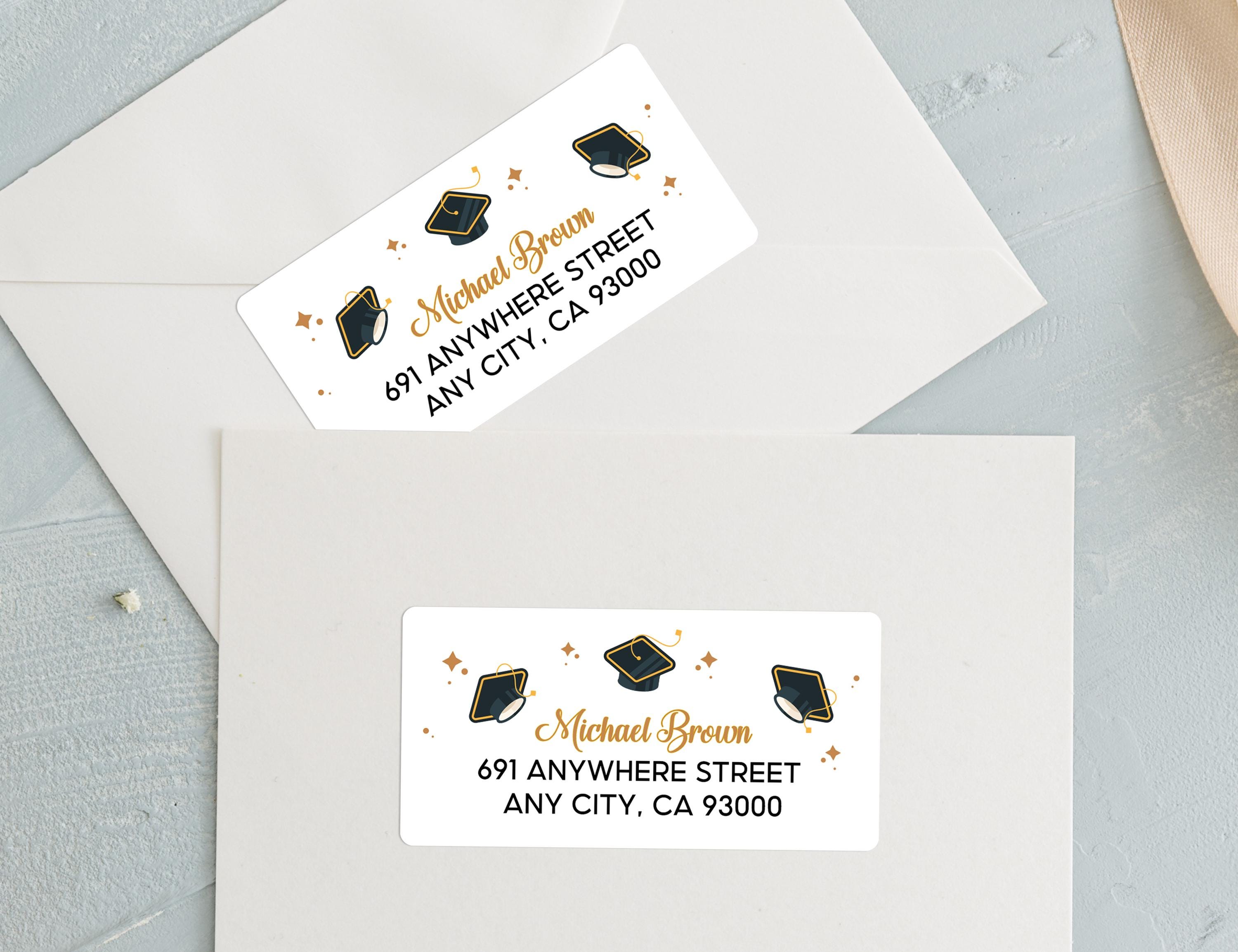 Graduation Guest Address Labels - Guest List Labels for Graduation ...