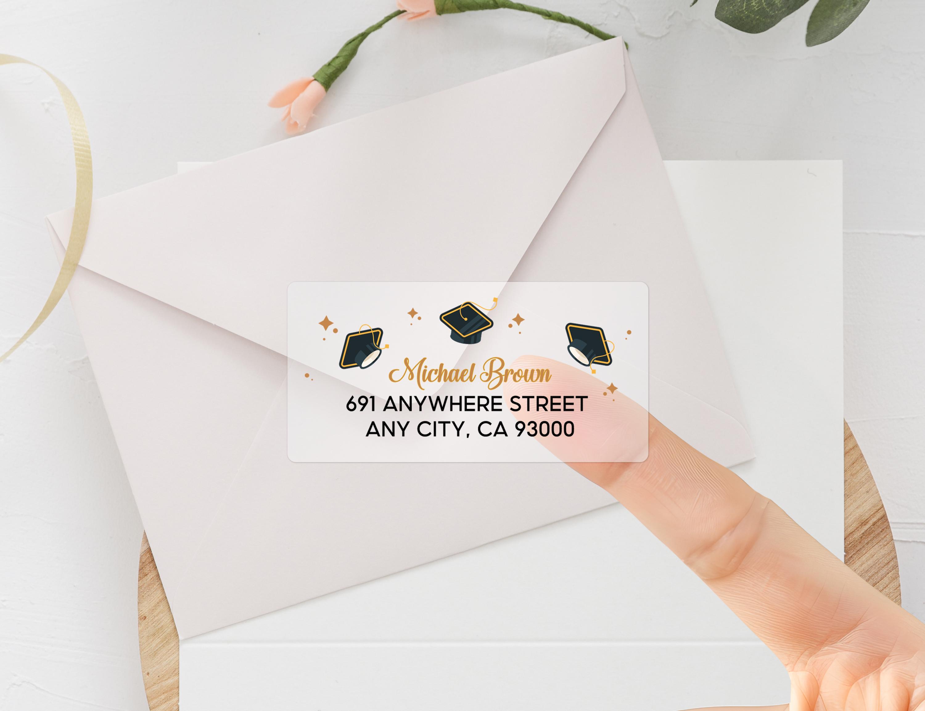 Graduation Guest Address Labels - Guest List Labels for Graduation ...