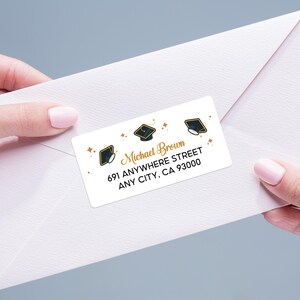 Graduation Guest Address Labels - Guest List Labels for Graduation ...