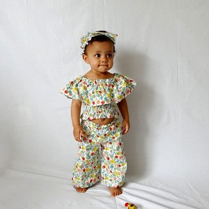 Ruffle Top and Flare Pant Set With Headband Baby Girl - Etsy