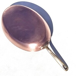 Vintage 13.8inch Oval Copper Fish Pan Frying Pan Chomette Favor Made in ...