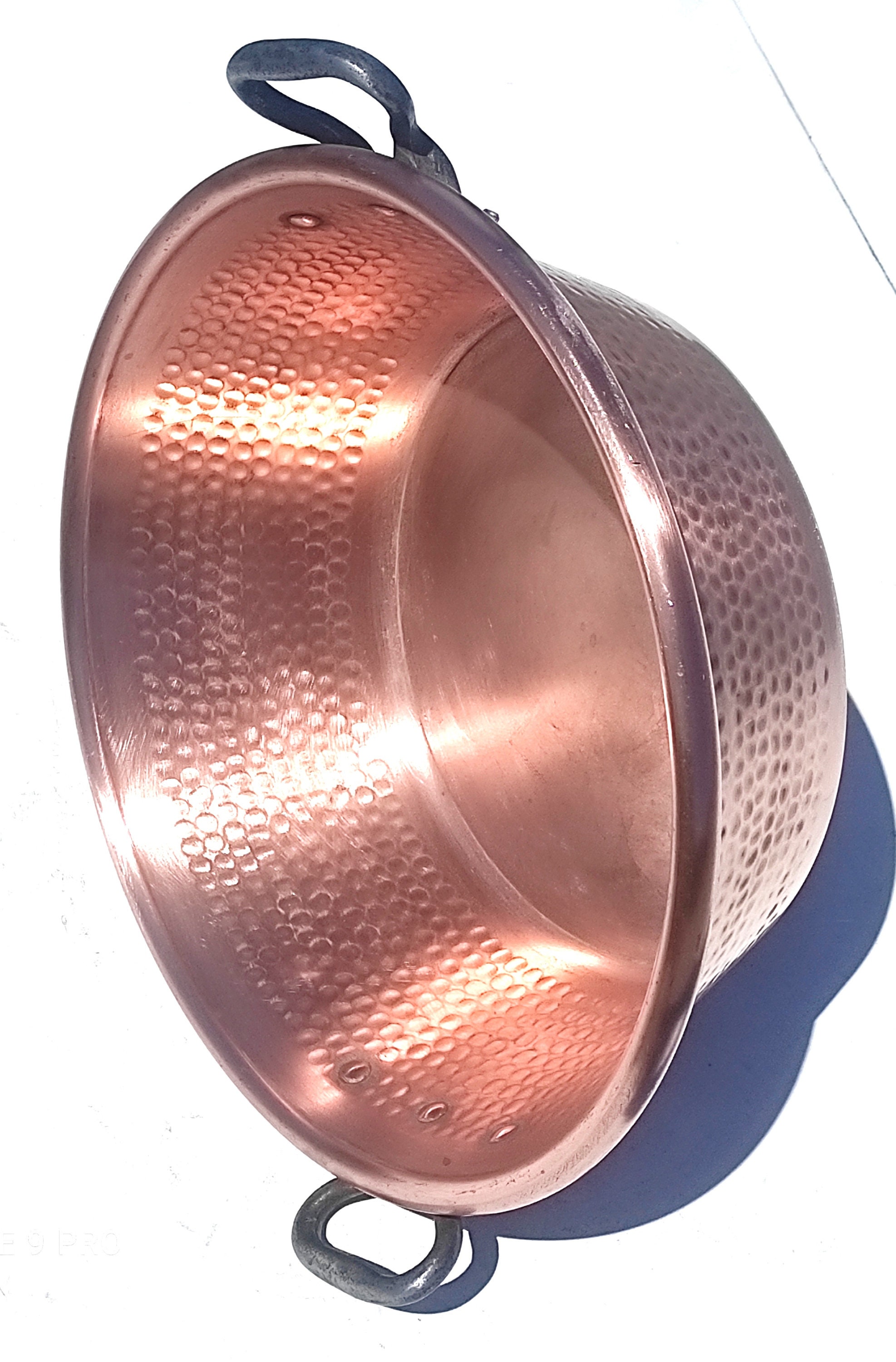 Vintage French Copper Pots and Pans, Jam Pan, Hammered, 15.9inch, 8lbs ...