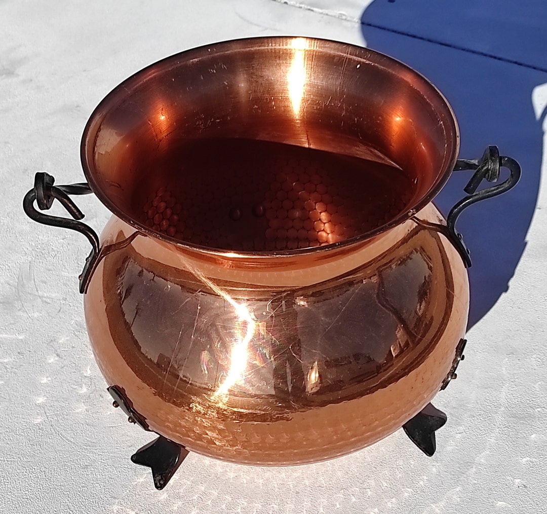 Vintage French Copper Cauldron Pot Planter Made in France - Etsy