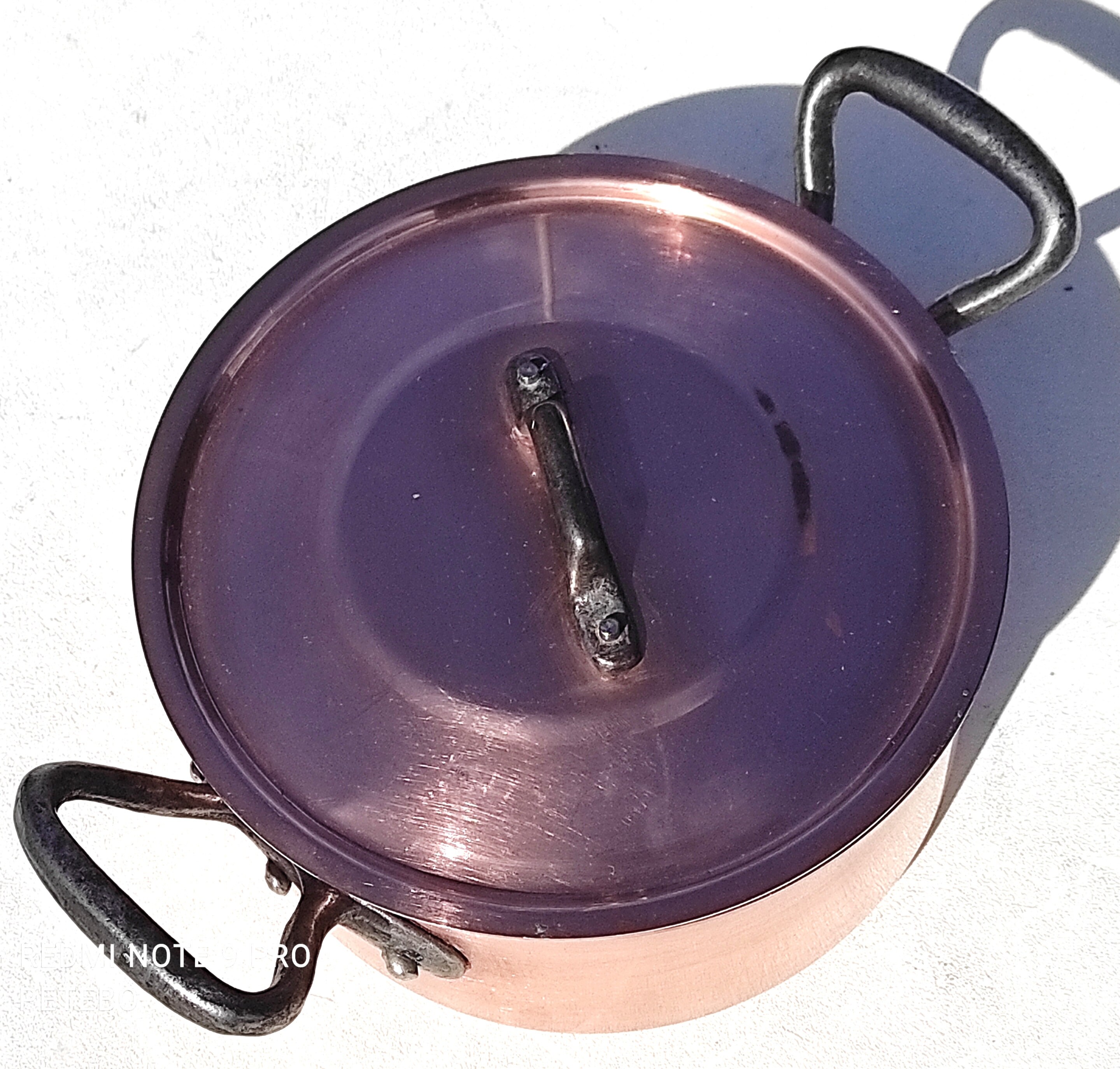 Vintage 6.7inch Copper Cocotte Stockpot With Lid Made in France Mint ...