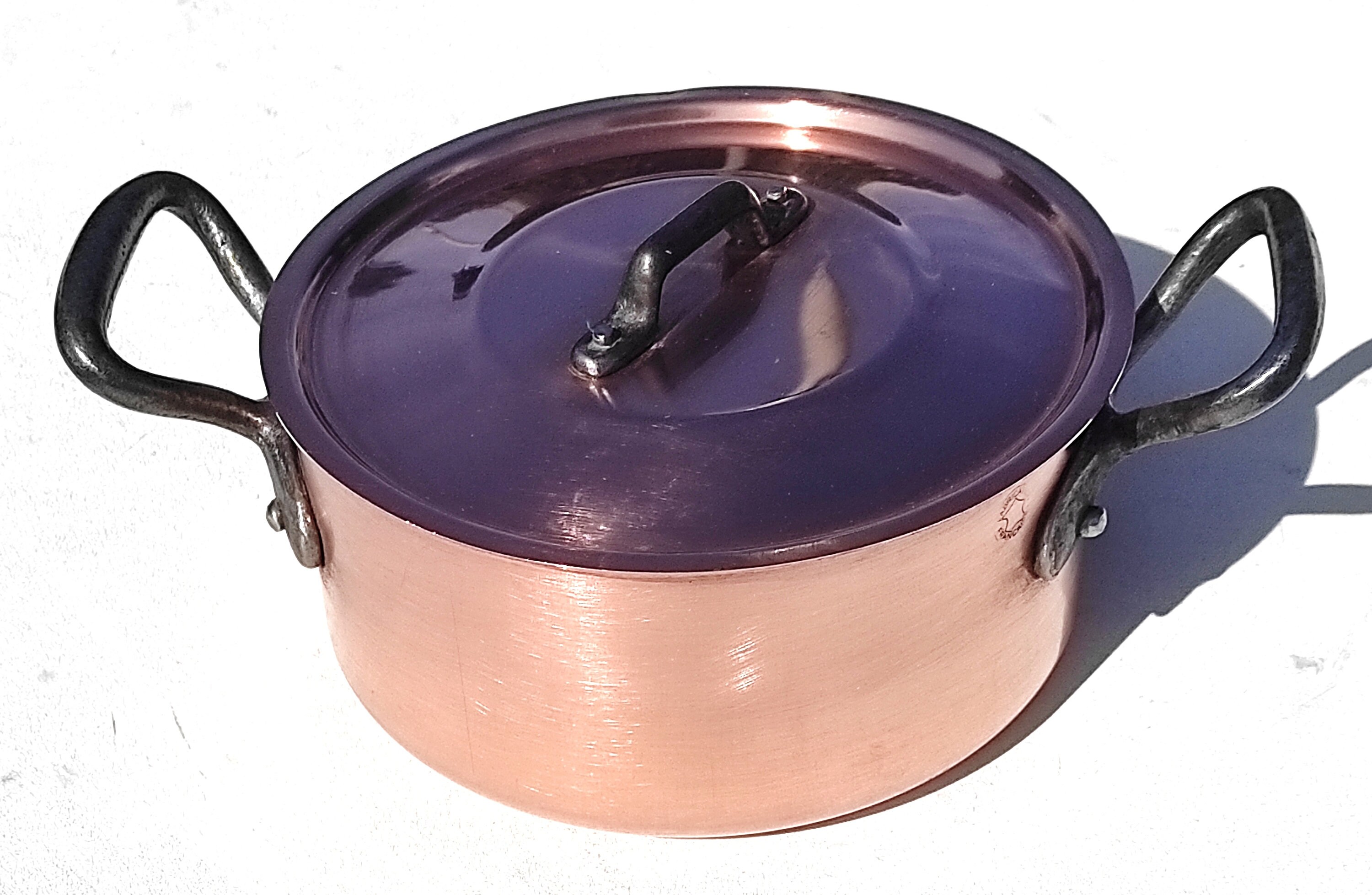 Vintage 6.7inch Copper Cocotte Stockpot With Lid Made in France Mint ...