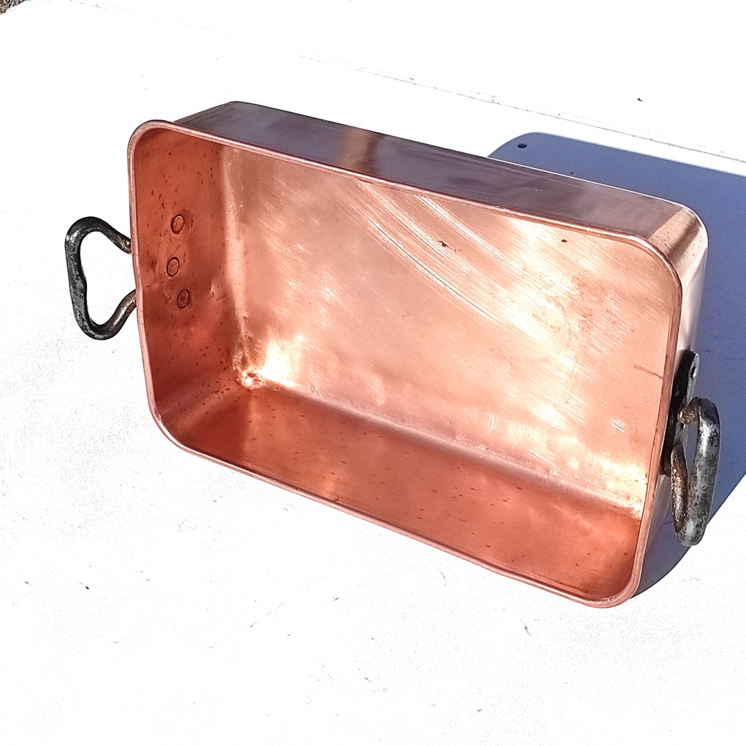 Vintage 13.4inch French Rectangular Copper Baking Pan Lasagne - Etsy