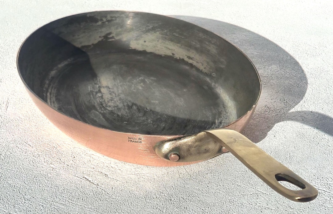 Vintage Copper Pans: Oval Copper Frying Pan, Made in France, Tin Lining ...