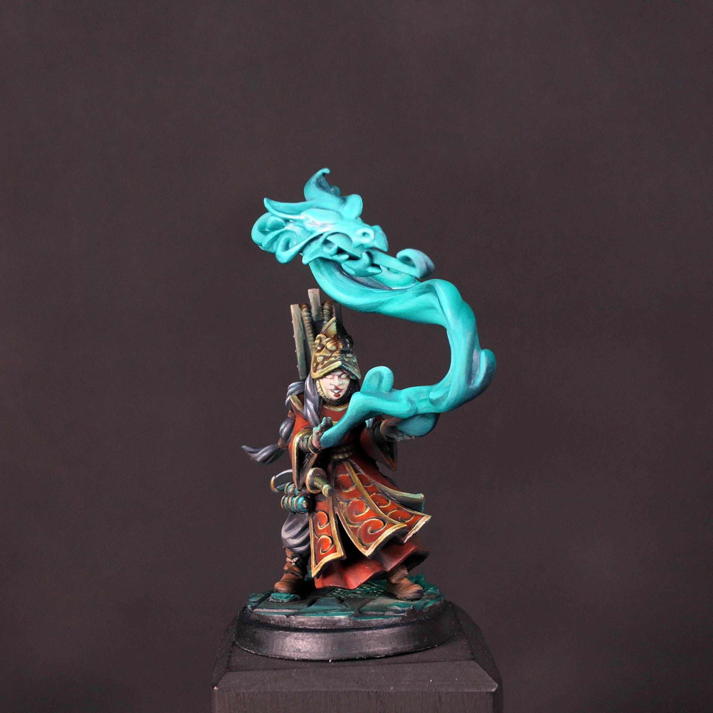 Painted Dragon Empire Monk / Witch Titan-forge Miniatures, 28mm Painted ...