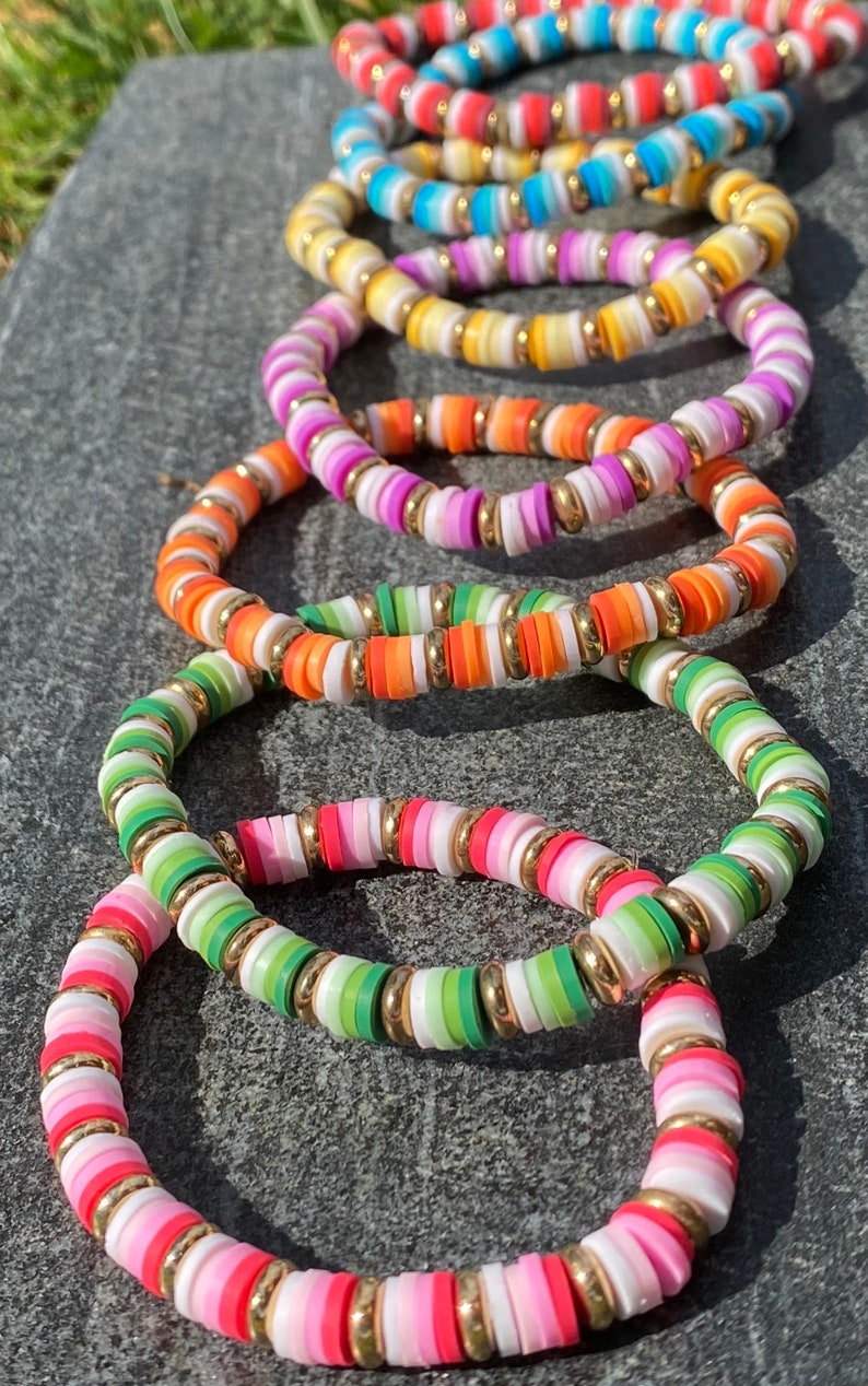 Heishi Bracelets - Etsy