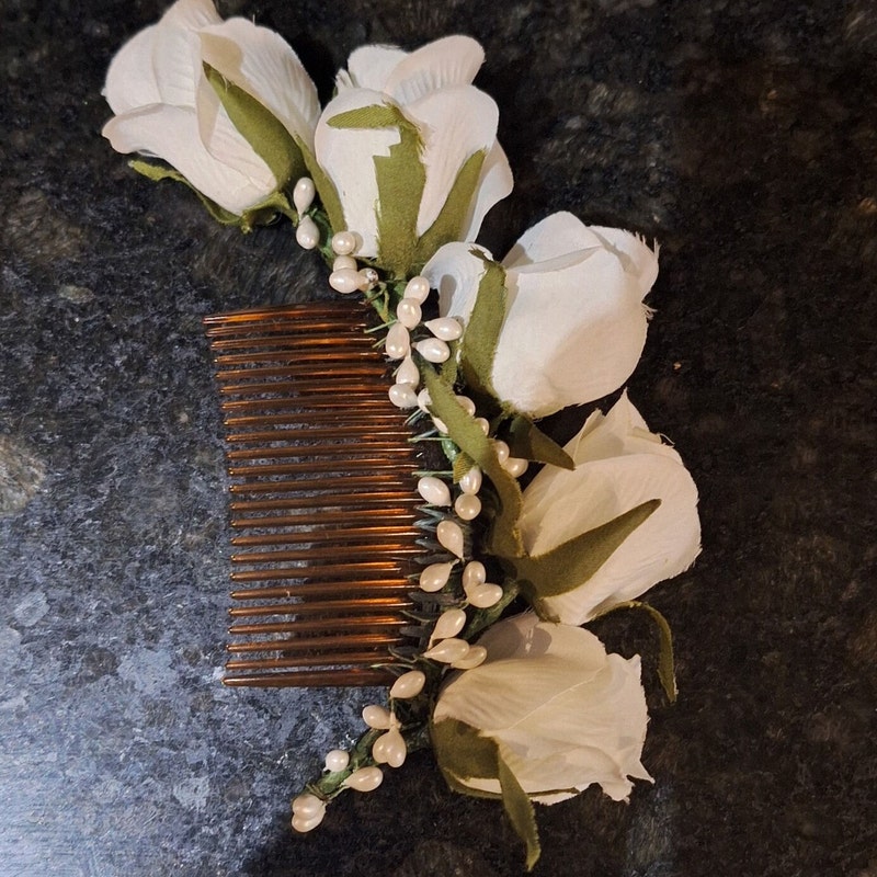 Rose Hair Comb - Etsy