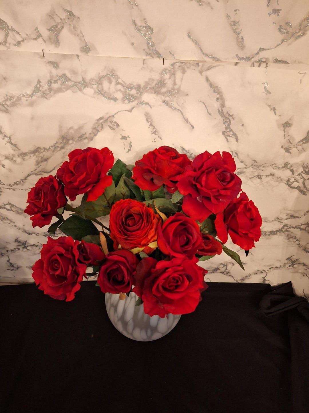10 Red Roses, Silk Artificial Flowers - Etsy