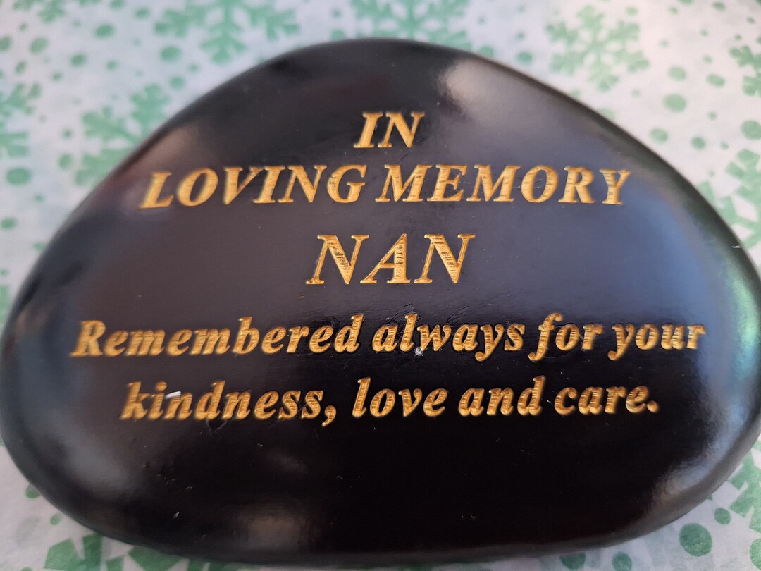 In Loving Memory of Nan Remembrance Stone - Etsy